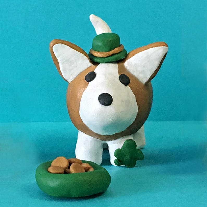 Corgi Puppy Clay Kit // Adorable St. Paddy's Day Gift // DIY Polymer ...