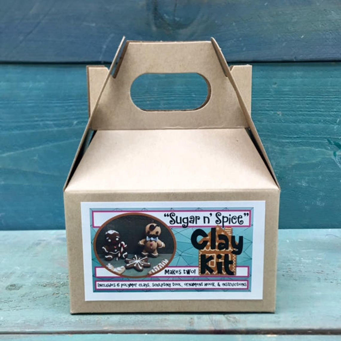 Gingerbread Man Clay Kit // DIY Holiday Figurine // Unique - Etsy