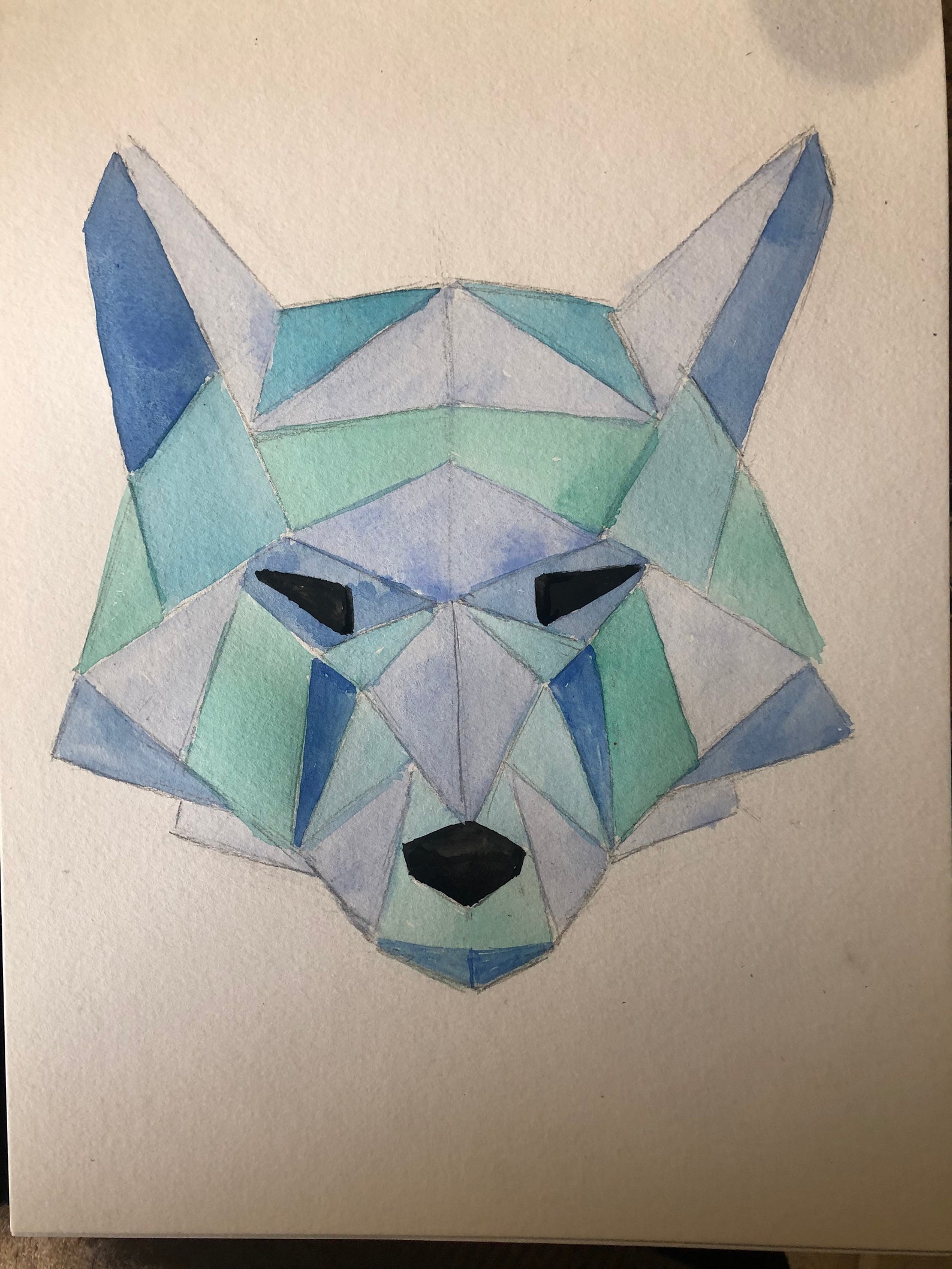 Geometric Wolf- Step by Step Drawing Instructions by VIRIDIAN ART ...