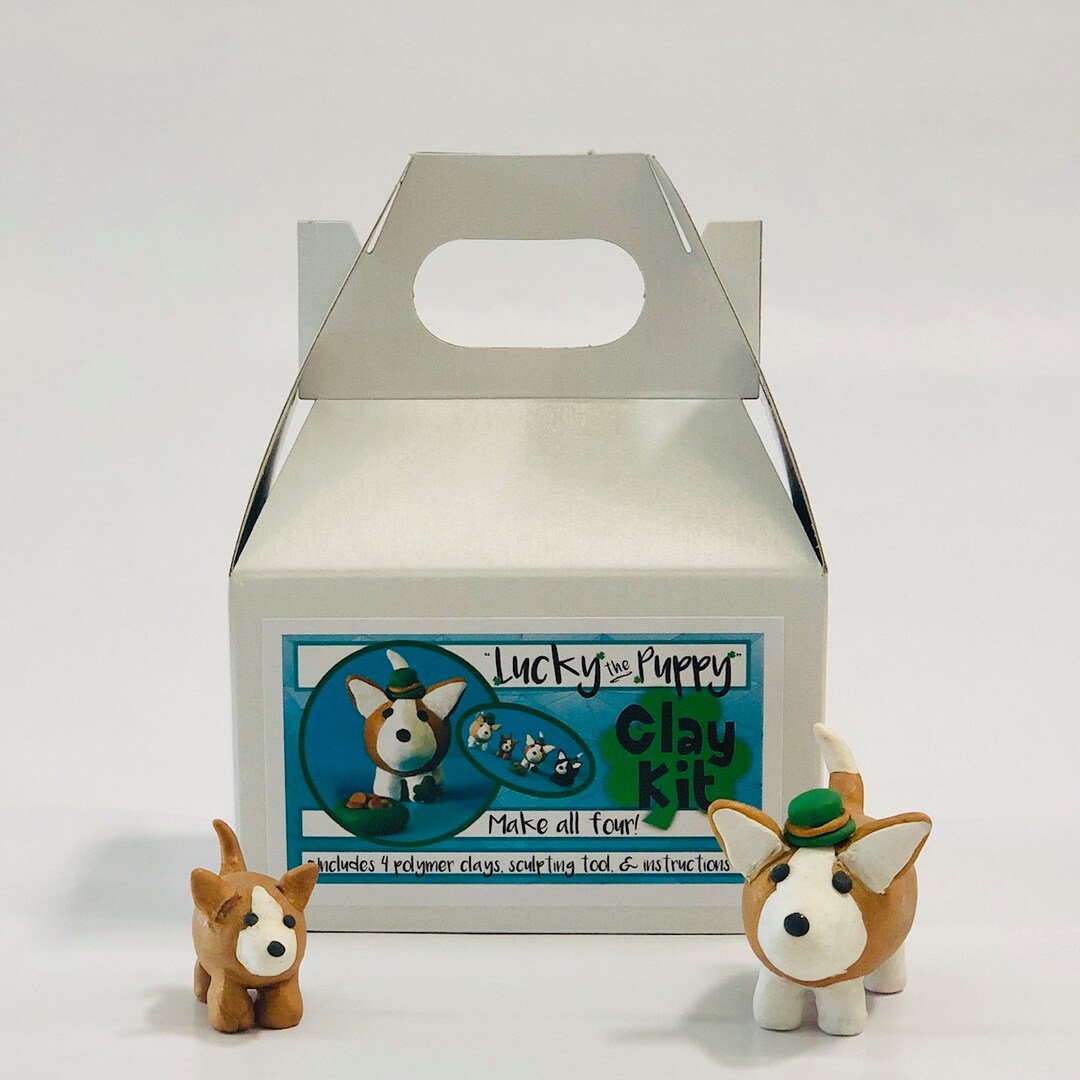 Corgi Puppy Clay Kit // Adorable St. Paddy's Day Gift // DIY Polymer ...