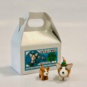 Corgi Puppy Clay Kit // Adorable St. Paddy's Day Gift // DIY Polymer ...