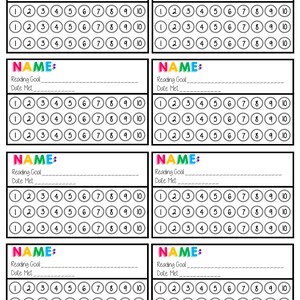 Reading Punch Cards- Digital Download- Home School- Classroom Reading ...