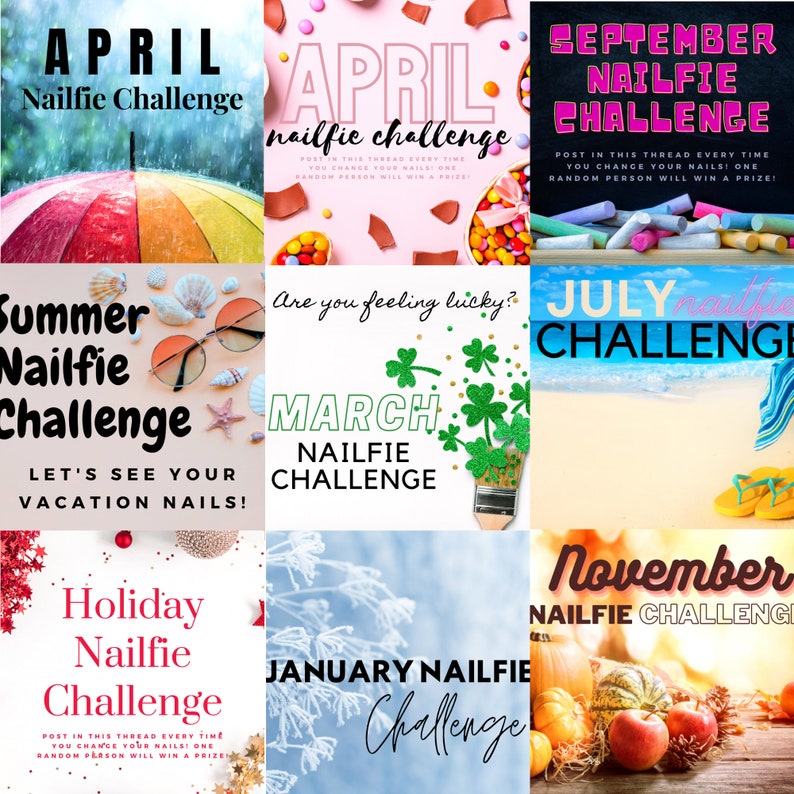 Monthly Nailfie VIP Challenge, Social Marketing, Social Media Bundle ...