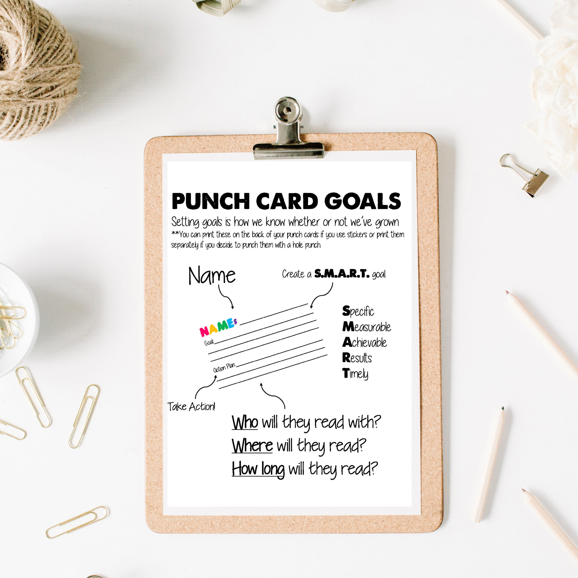 Reading Punch Cards- Digital Download- Home School- Classroom Reading ...