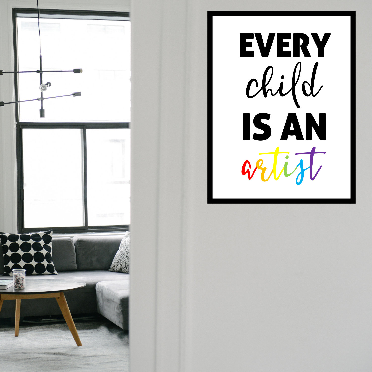 Every Child is an Artist Pablo Picasso Quote,nursery Decoration,kids ...
