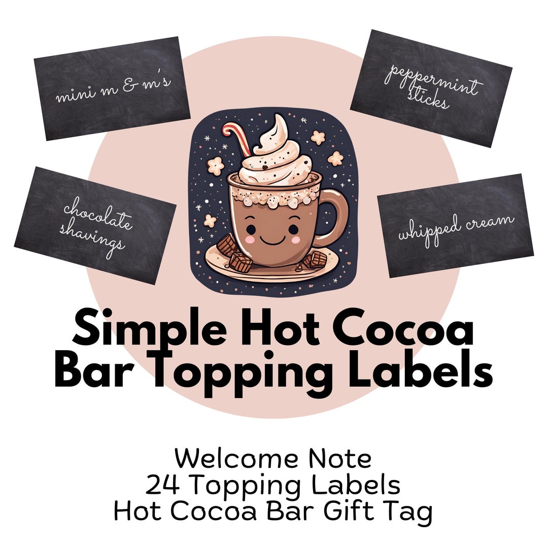 Simple Hot Cocoa Bar Printable Labels - Etsy