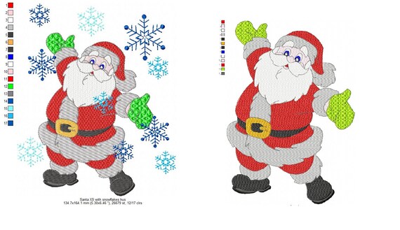 Santa Machine Embroidery Designs Instant Download Files - Etsy