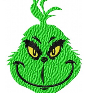 Grinch Machine Embroidery Designs, Instant Download Files, in 7 Sizes ...