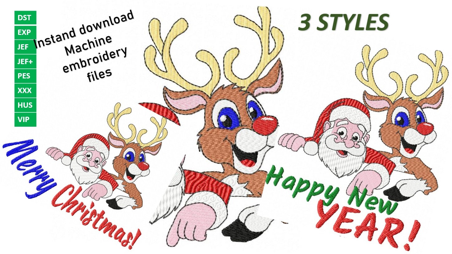 Santa Machine Embroidery Designs, Instant Download Files - Etsy