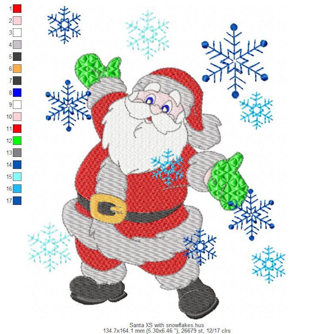 Santa Machine Embroidery Designs, Instant Download Files - Etsy
