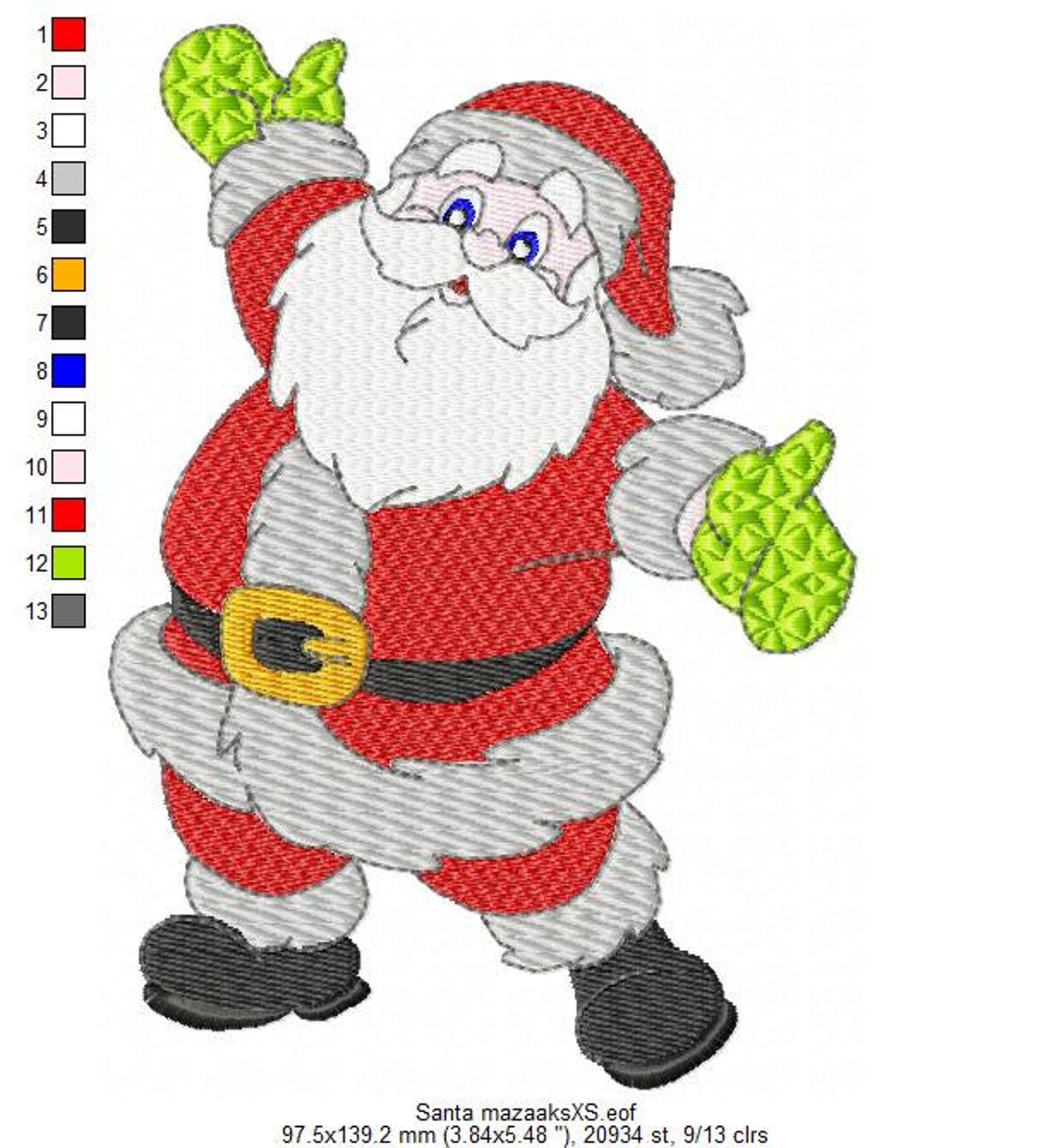 Santa Machine Embroidery Designs, Instant Download Files - Etsy