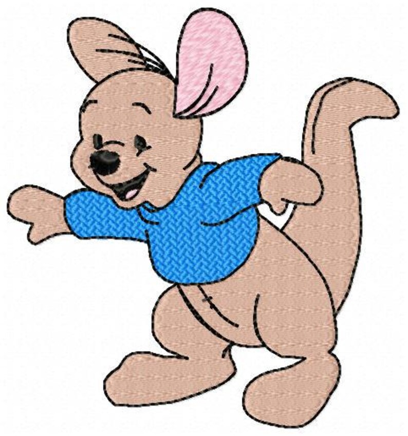 Happy Kangaroo Embroidery Machine Design: Pooh Friend, 5 Sizes (instant ...