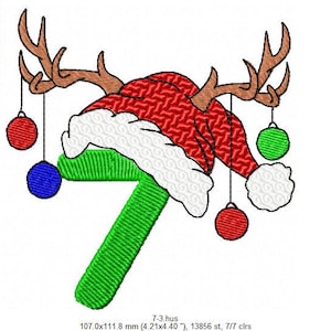 0-9 Christmas Numbers Machine Embroidery Designs, in 4 Sizes Each - Etsy