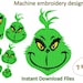 Grinch Machine Embroidery Designs, Instant Download Files, in 7 Sizes ...