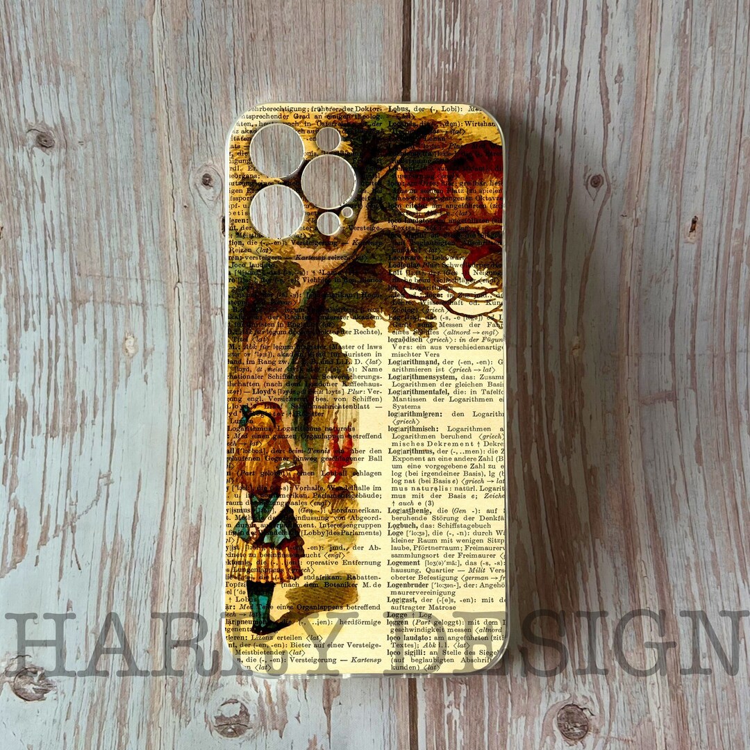 Alice in Wonderland Phone Case: Vintage Dictionary Art - Etsy