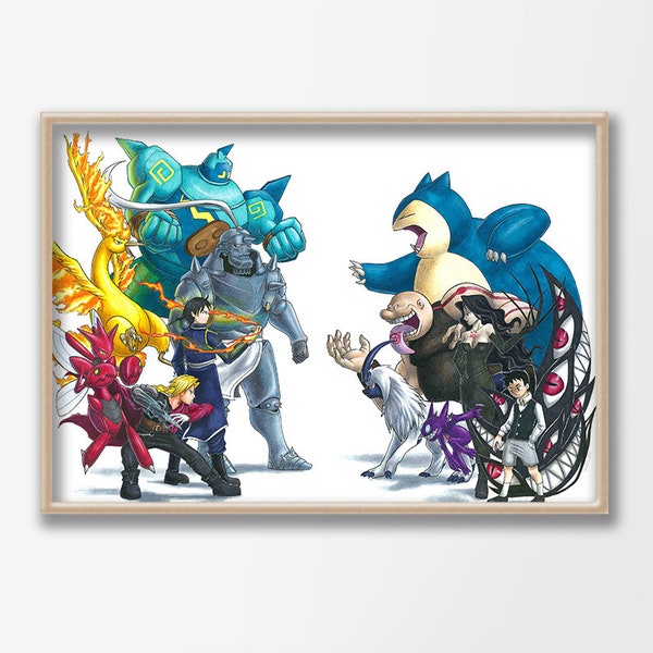 Anime Crossover Wall Art - Etsy