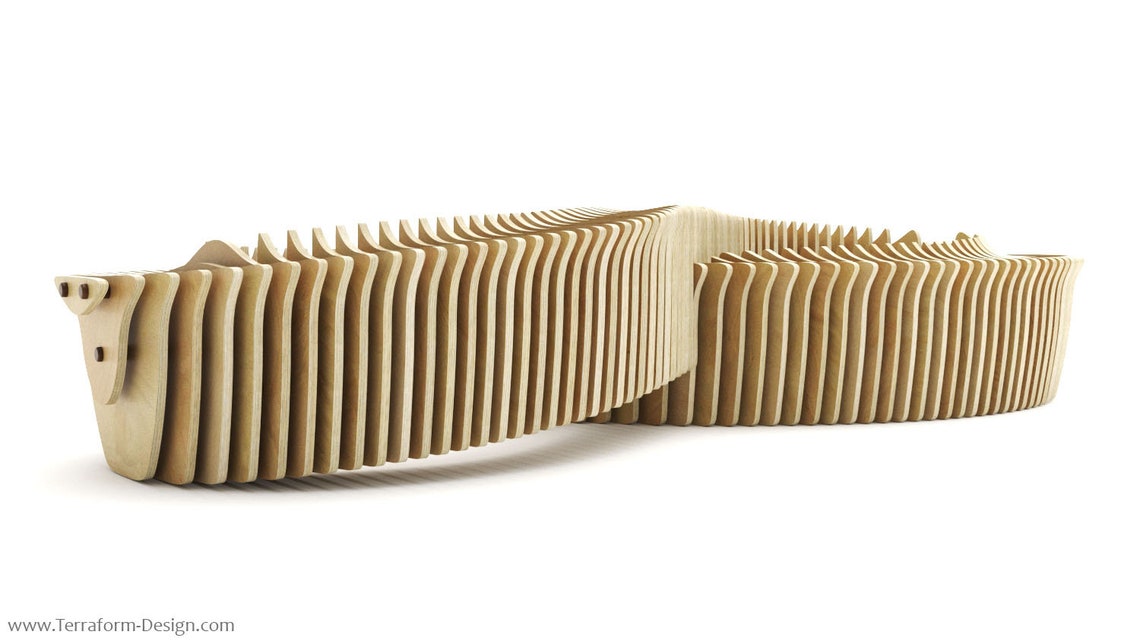 Infinity Bench CNC Cut Parametric Bench - Etsy