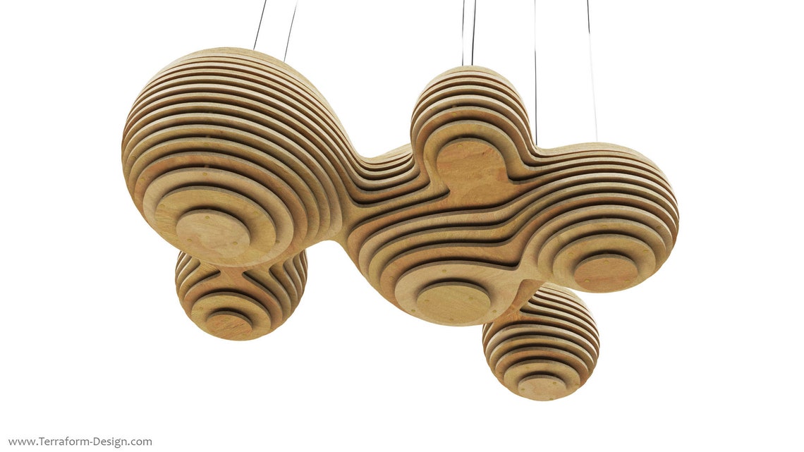 Nativi Chandelier CNC Cut Parametric Light Fixture - Etsy