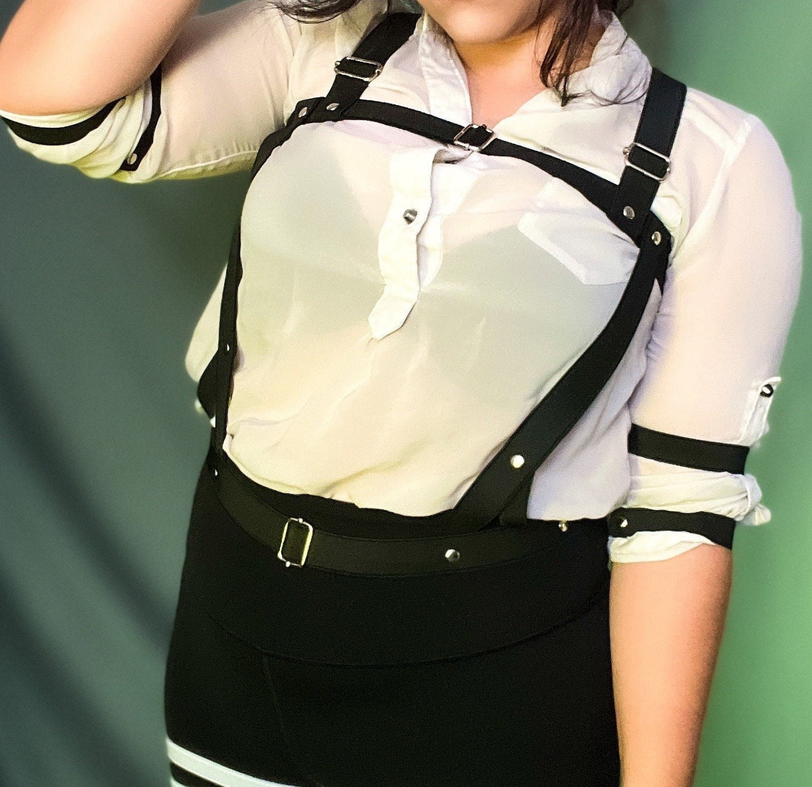 AOT Cosplay Attack ODM Gear Top Harness & Armbands Set Black - Etsy