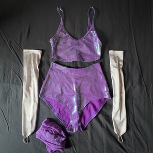 Starfire Inspired Clothing Set Purple Green Iridescent Two Piece Tank ...