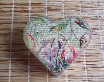 Wooden heart box | Etsy