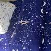 Night Sky Sheets - Clouds and Stars by Misodart - Blue Yellow Sleepy ...