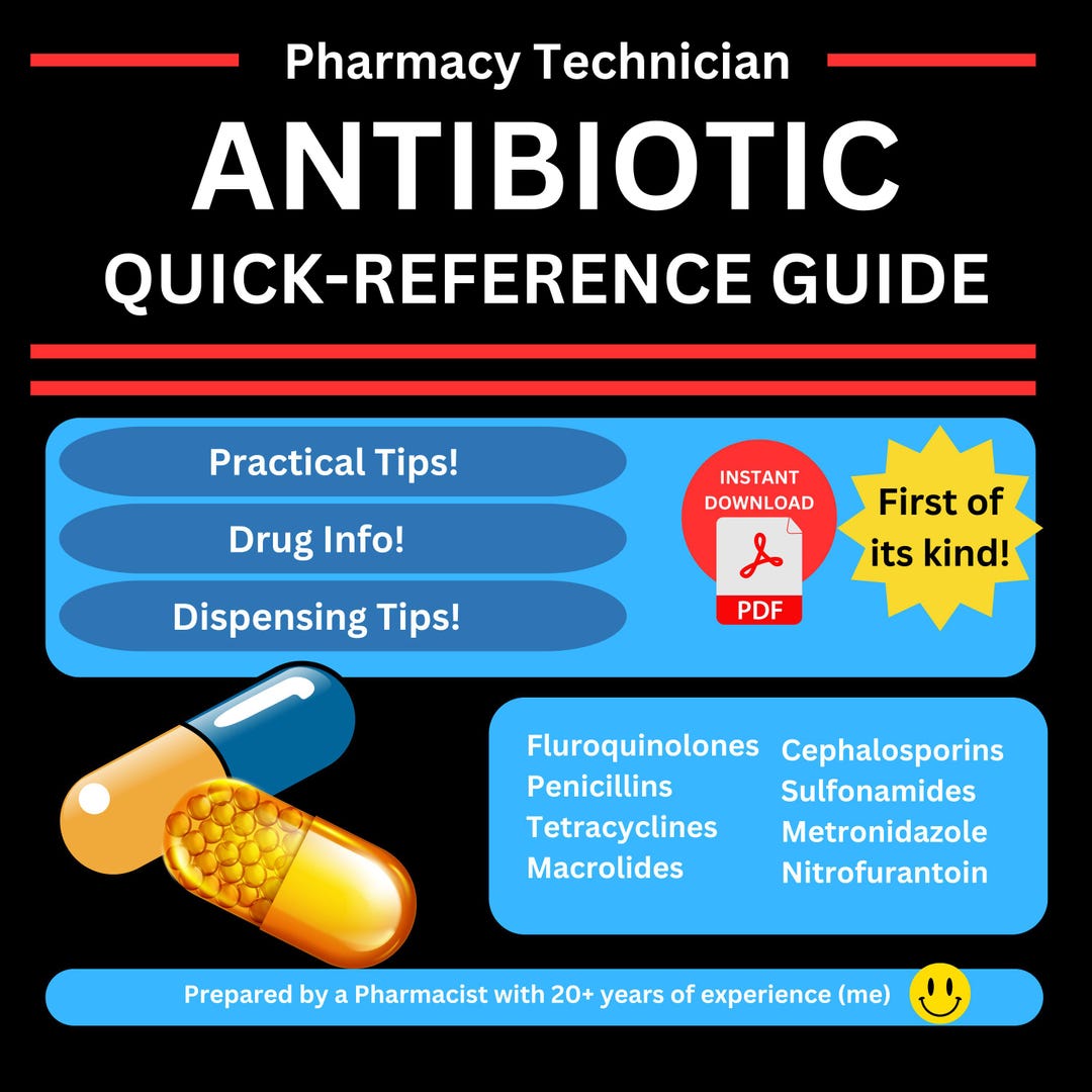 Printable Pharmacy Tech Reference Guide, Pharmacy Tech Study Guide ...