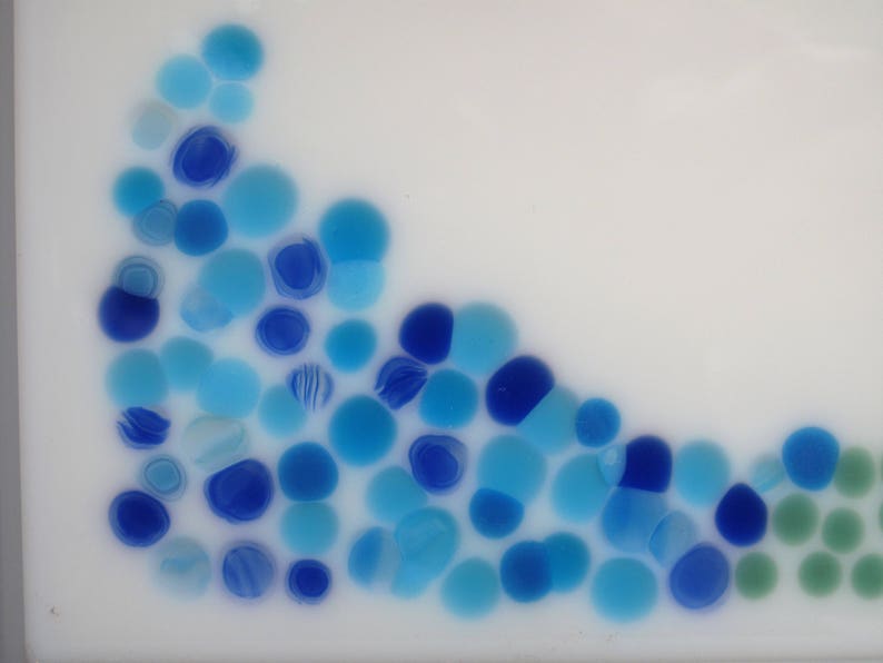 Rainbow Wave Fused Glass Wall Art Handmade Unique Art T Etsy