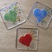 Heart Glass Coaster Beautiful Unusual Design Gift Box - Etsy