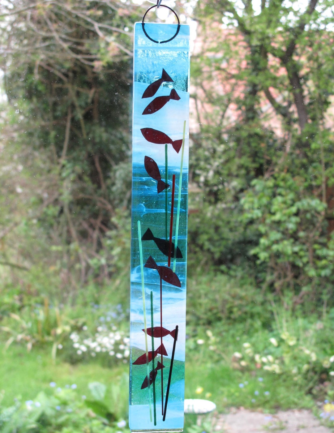 Handmade Swimming Fish Sun Catcher Marine Art Gift for Fisherman. Gift ...