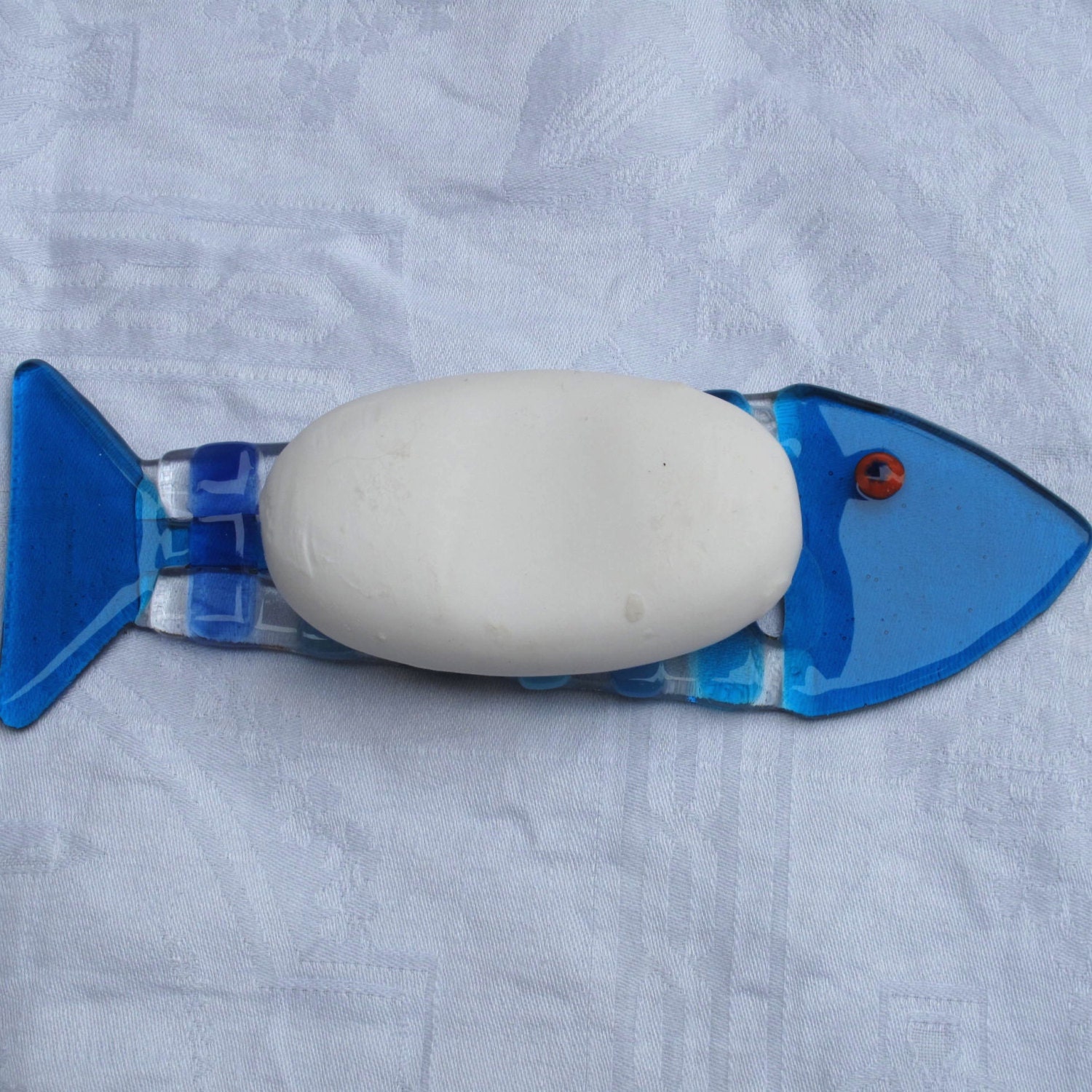 Soap Dish Glass Soap Dish Fused Glass Funky Soap Dish Fish | Etsy