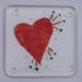 Heart Glass Coaster Beautiful Unusual Design Gift Box - Etsy
