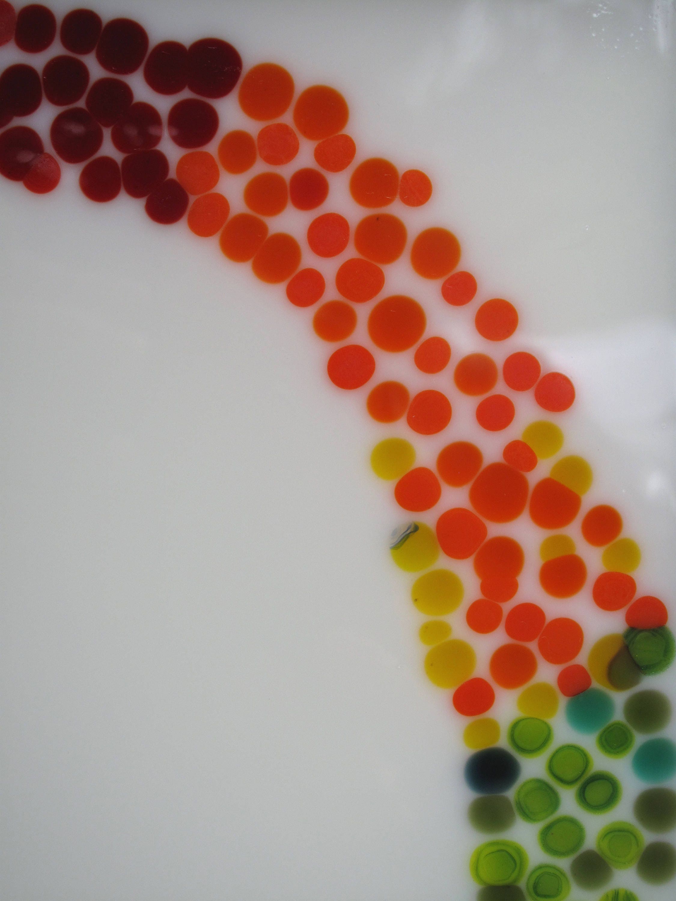 Rainbow wave fused glass wall art Handmade unique art gift | Etsy