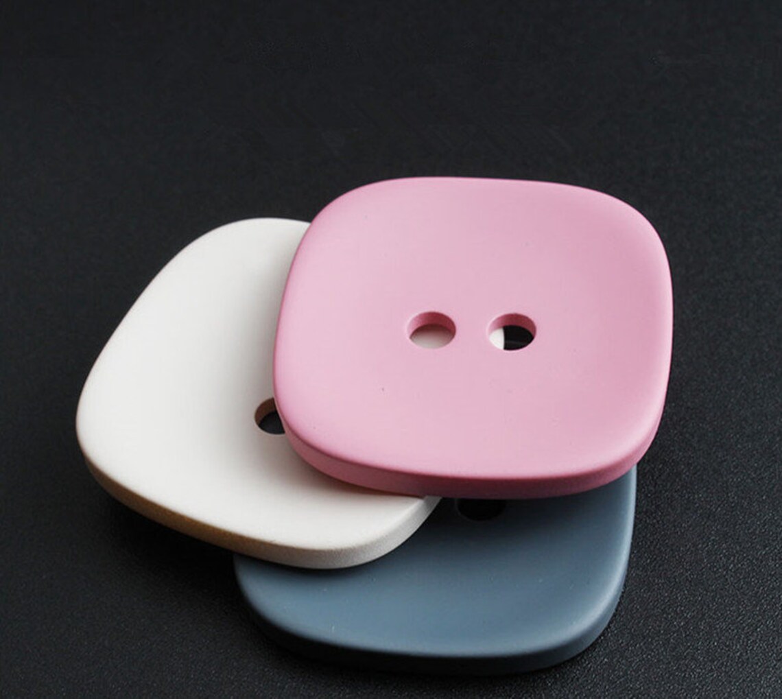 8pcs 14 Colors 2-hole Square Resin Buttons Fashion Square - Etsy