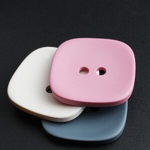 8pcs 14 Colors 2-hole Square Resin Buttons Fashion Square Sewing ...