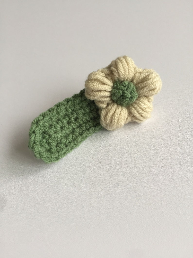 Crochet Adorable Cute Flower Clip Handmade Hair Pin Clip | Etsy