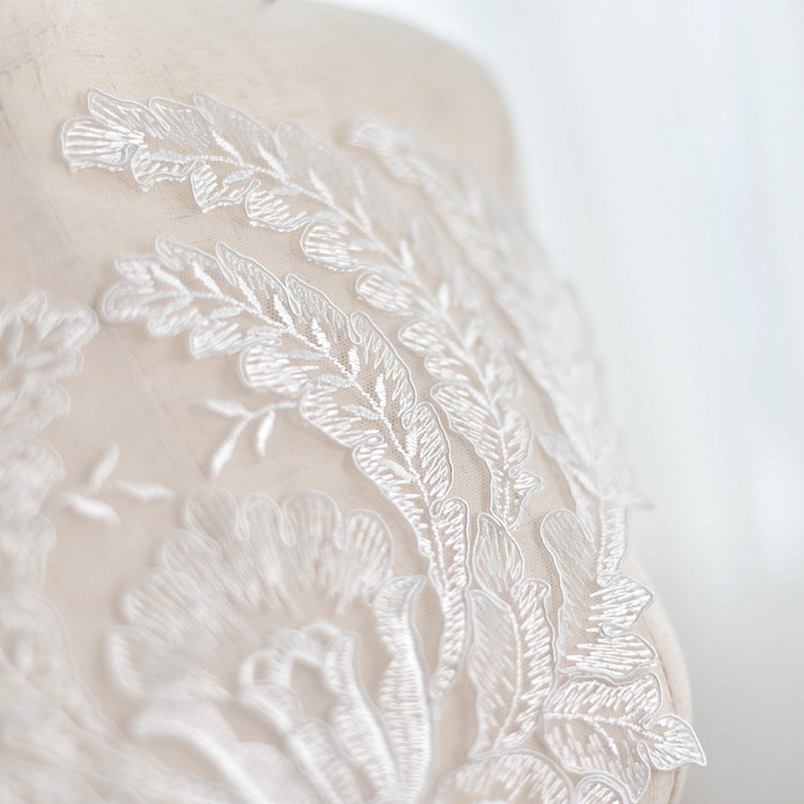 White Lace Patches Floral Lace Patch Applique for Wedding - Etsy 日本