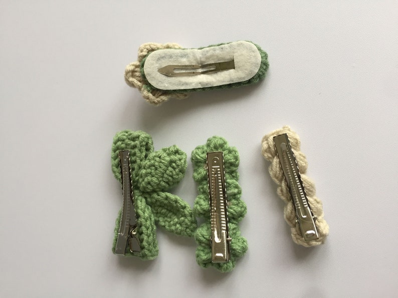 Crochet Adorable Cute Flower Clip Handmade Hair Pin Clip | Etsy