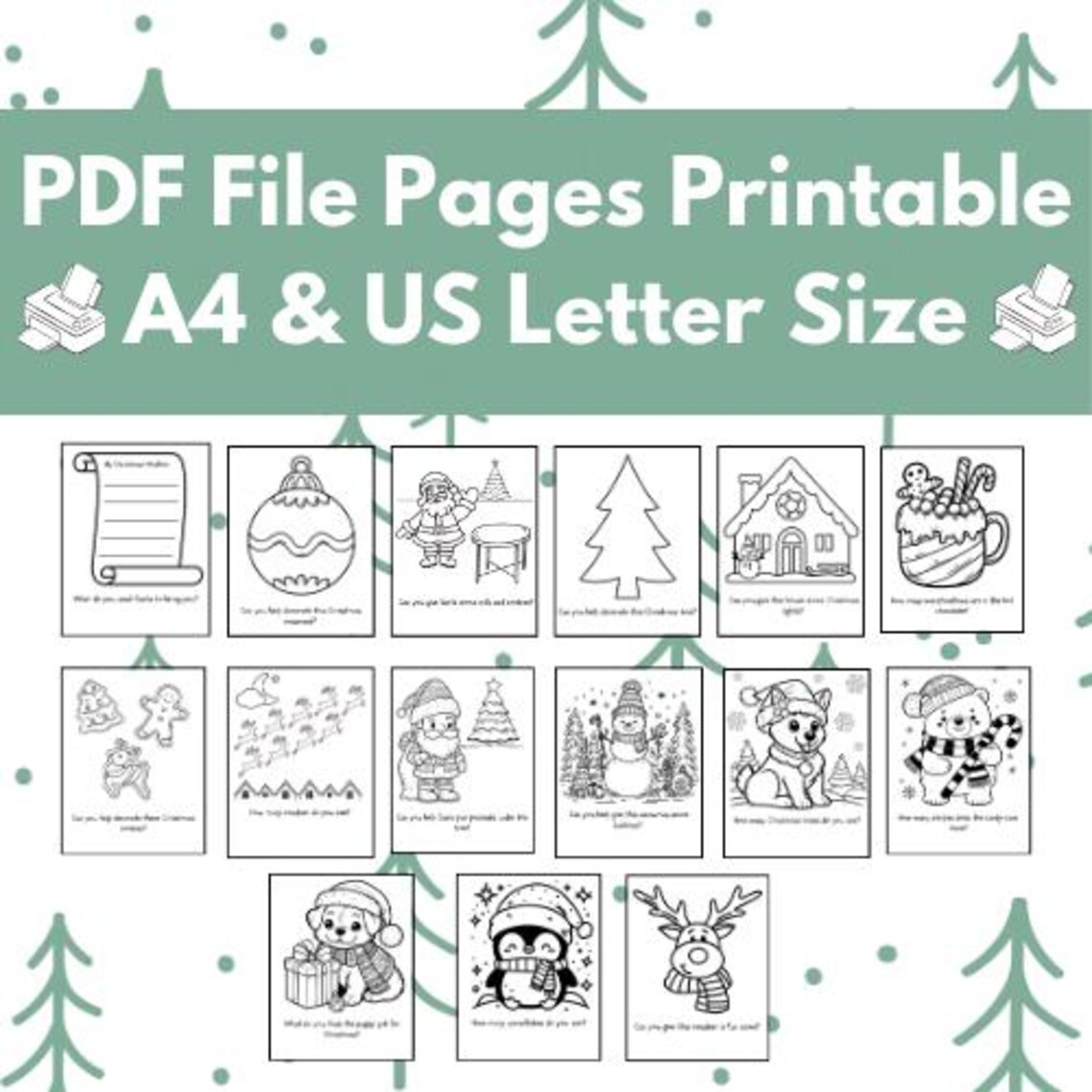 15 Unique Christmas Activity Pages for Kids! - Etsy