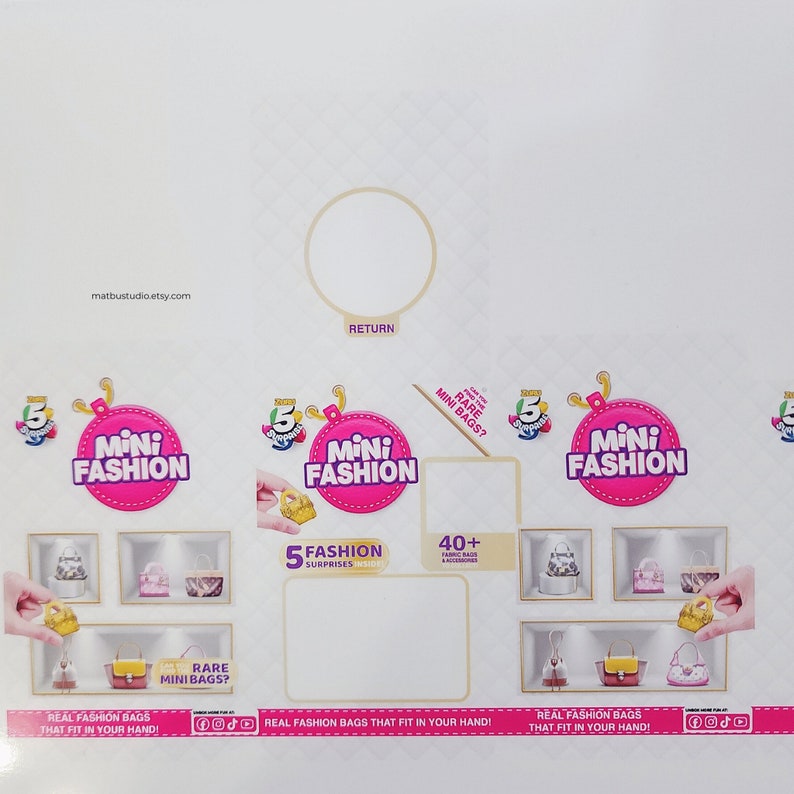 Zuru Mini Fashion 12-pack Case Printable Template DIY, BJD, Blythe Doll ...
