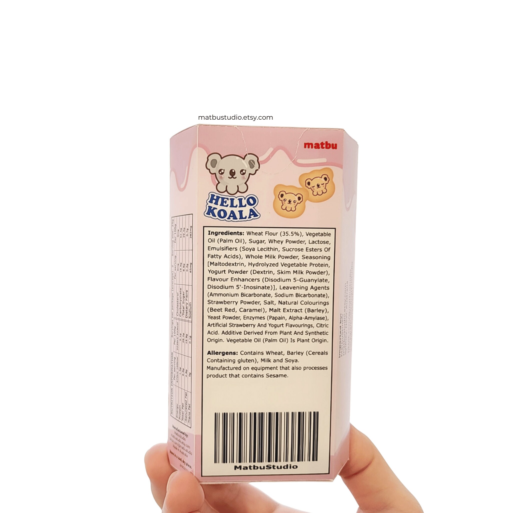 Digital Download Printable Template Hello Koala Box DIY, Paper Cutting ...