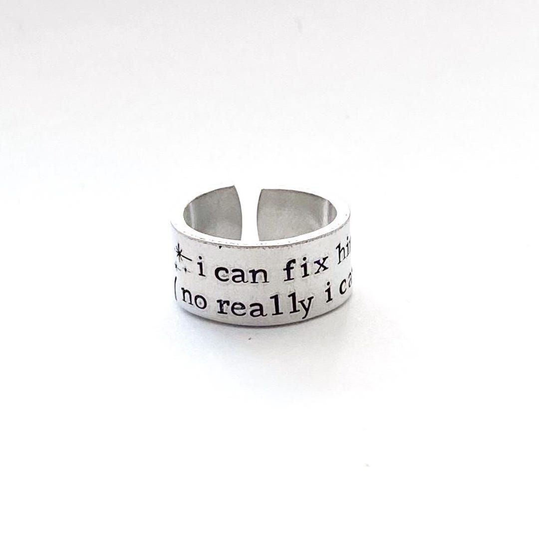 I Can Fix Him, TTPD Handstamped Ring - Etsy