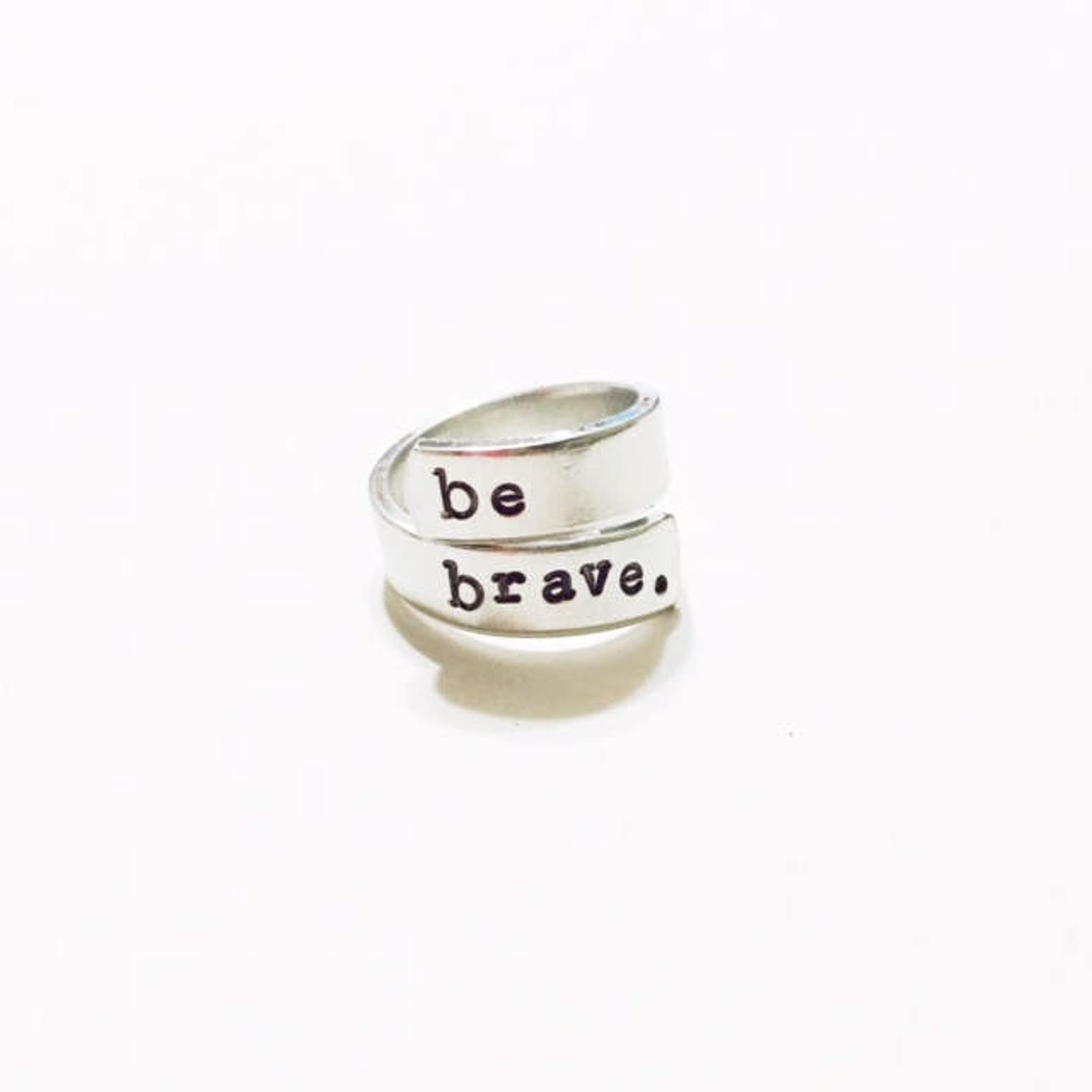 Be Brave Wrap Ring Inspirational Jewelry - Etsy