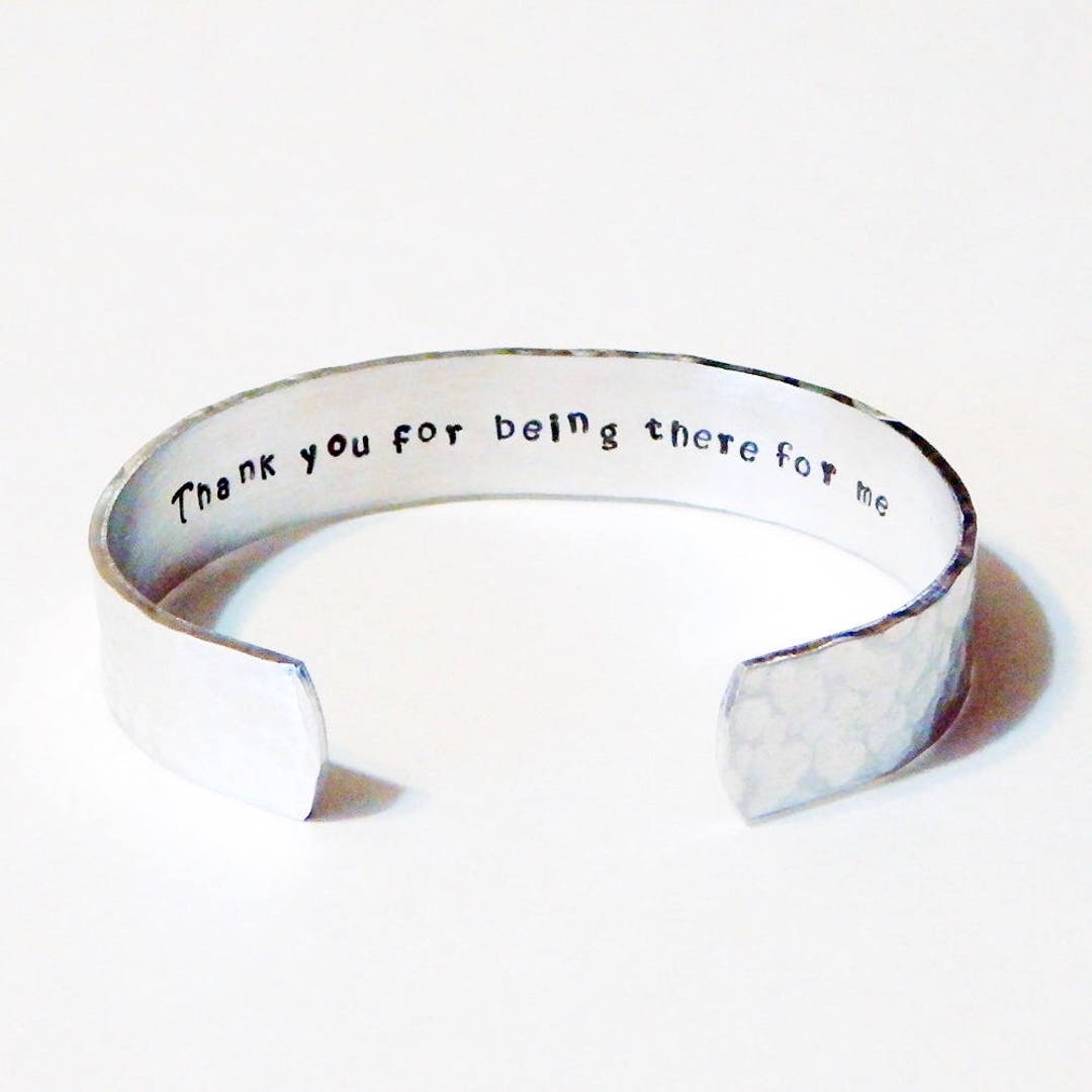 Hidden Message Textured Cuff Bracelet Hand Stamped - Etsy