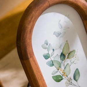 Rustic Wood Arched Picture Frame | Vertical 6.7 Inch Tabletop Photo ...