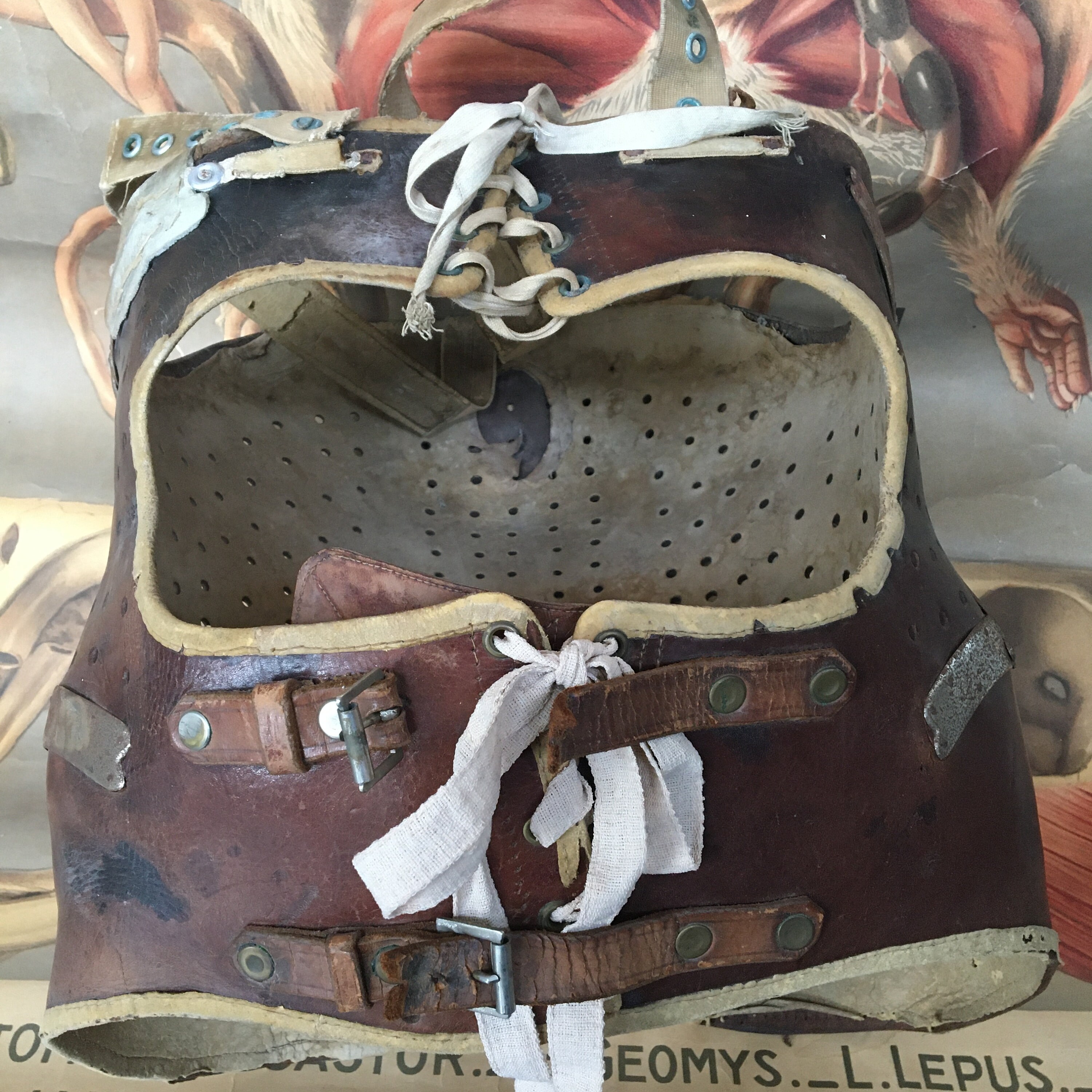 Antique 1800s Medical Leather Orthopaedic Corset Corrective Posture ...