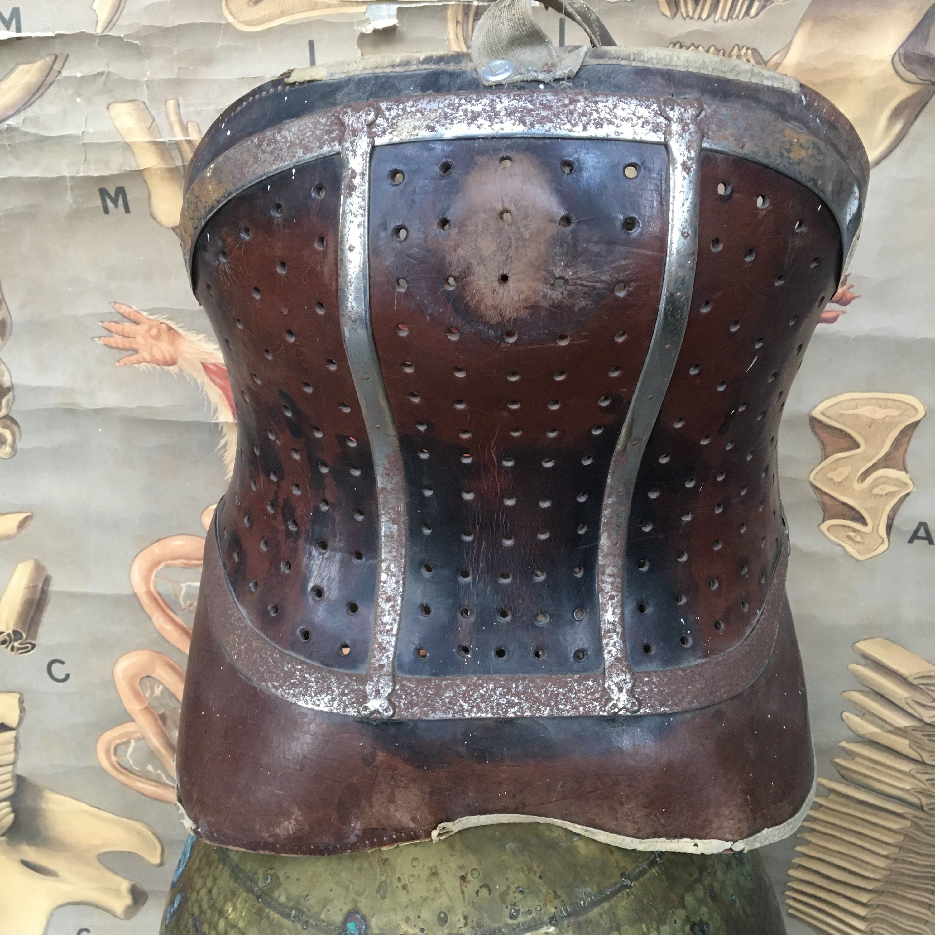 Antique 1800s Medical Leather Orthopaedic Corset Corrective Posture ...