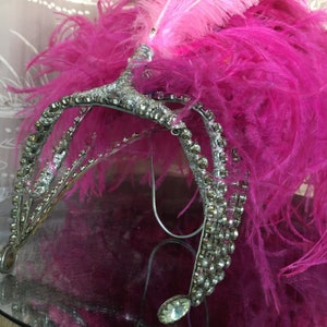 Original Vintage French Folies Showgirl Cabaret Rhinestone Headpiece ...