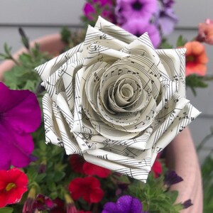 Sheet Music Roses, Handmade Paper Flowers for a Music Lover or Musician ...