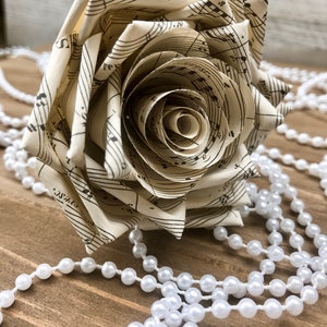 Sheet Music Roses Handmade Paper Flowers | Etsy